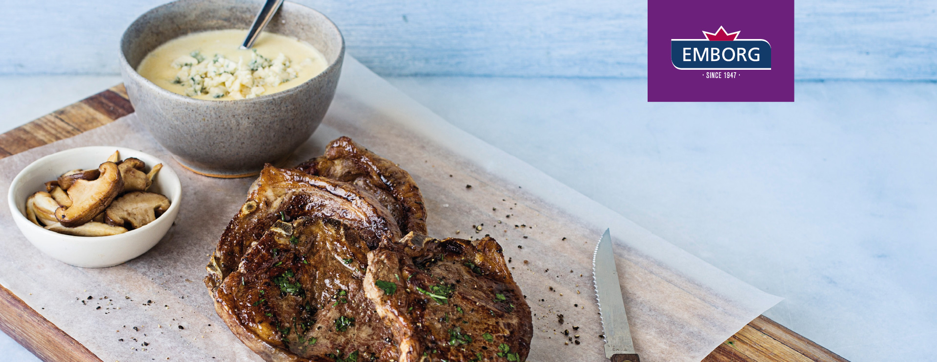 Filé de Vitela com Molho Danablu Emborg - Nacon